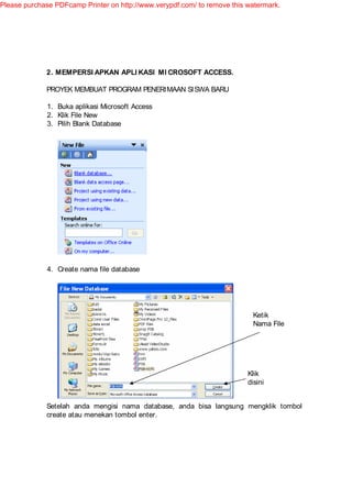 Materi microsoft accest kelas 11 | PDF