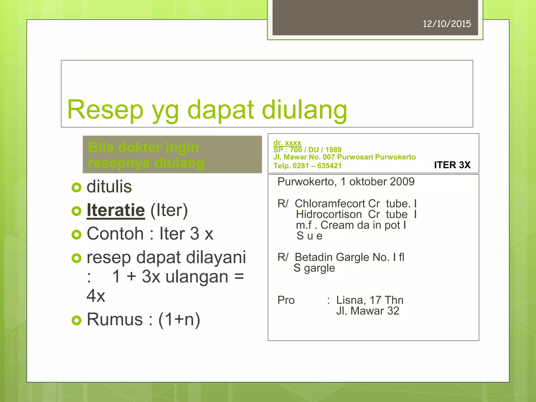 Materi micro teaching resep | PPTX