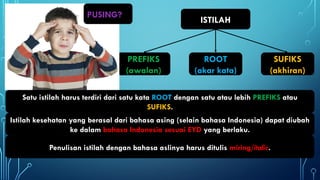 Konsep Dasar Struktur Terminologi Kesehatan | PPTX