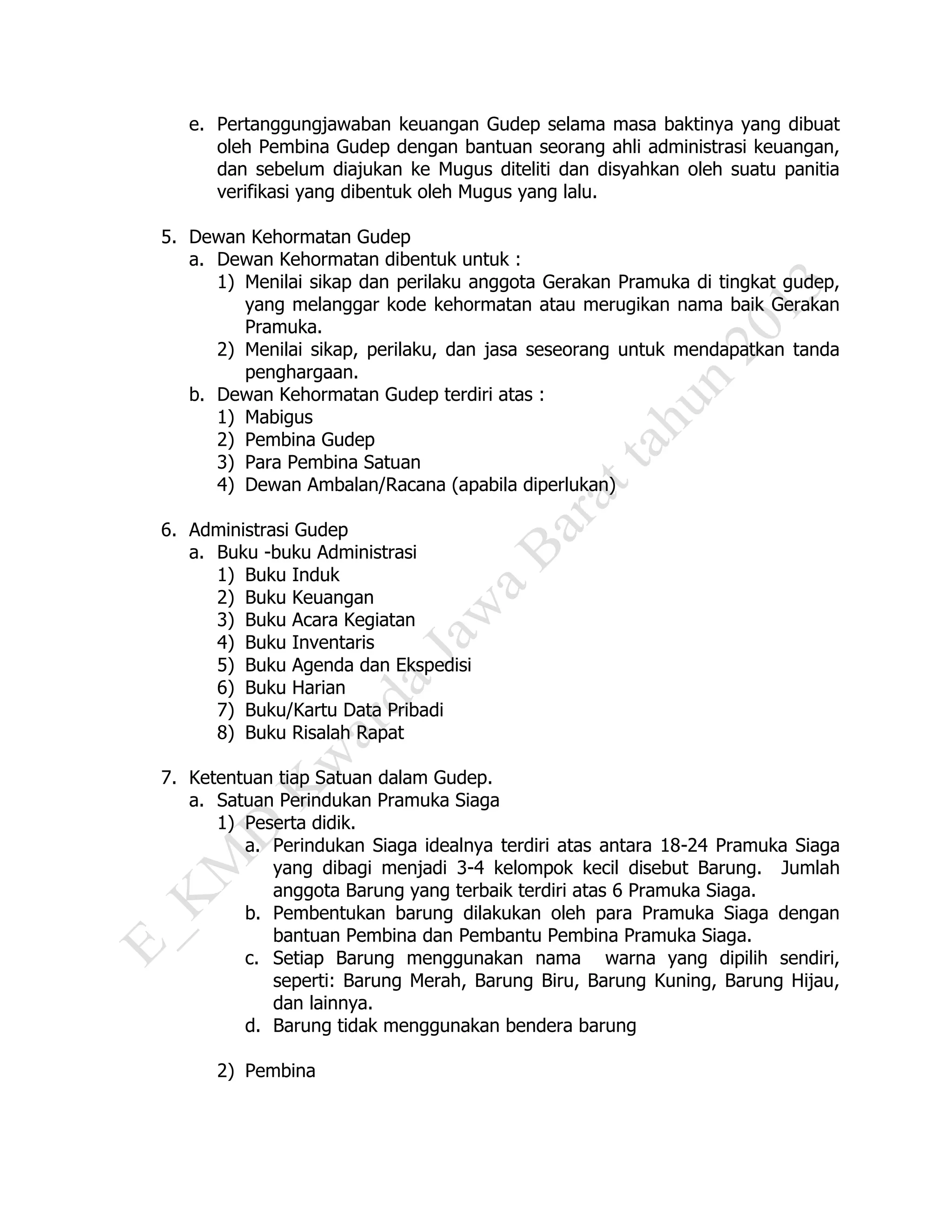 Materi modul 52 organisasi dan administrasi gugus depan | PDF