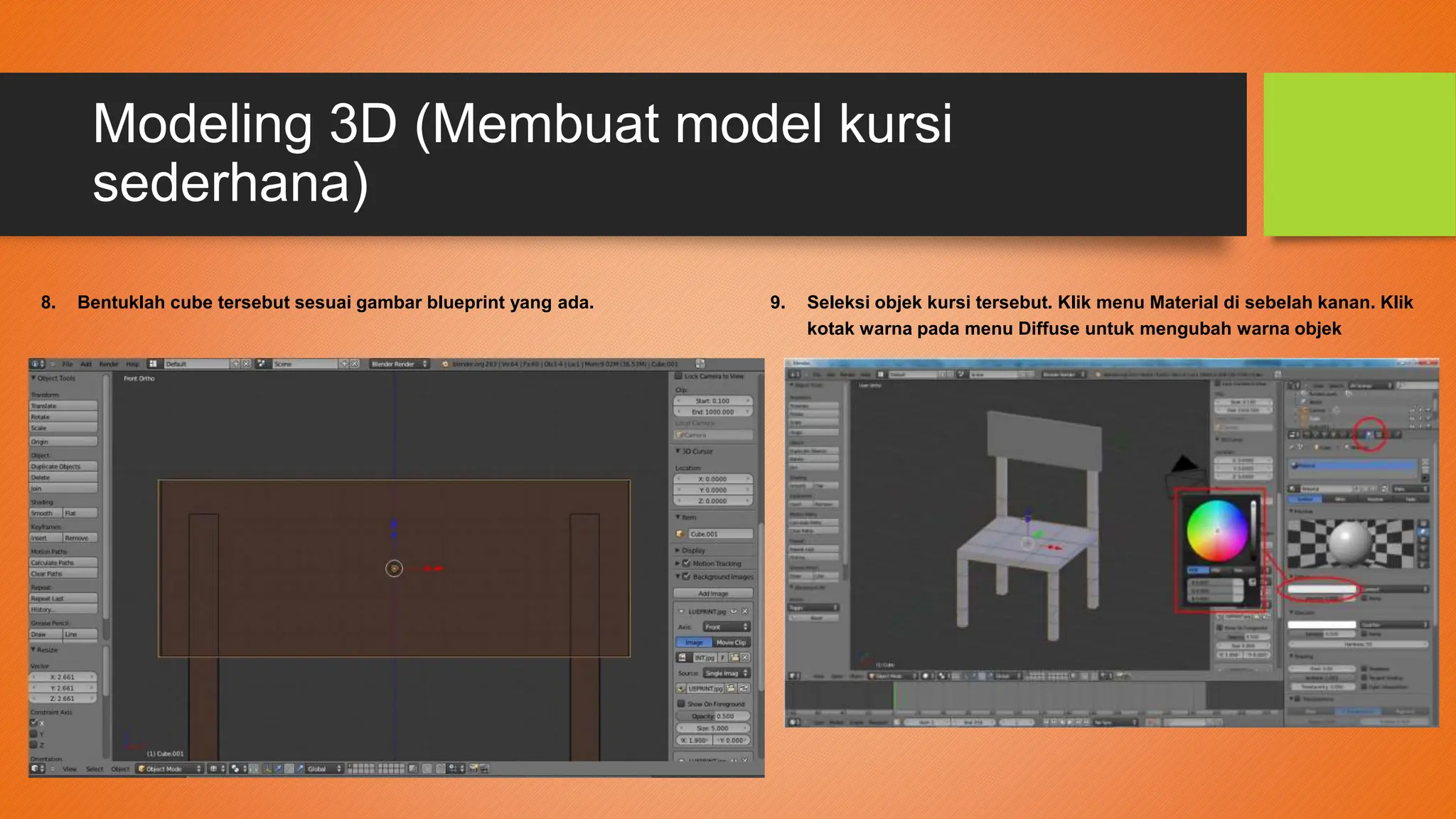 Materi ajar modul aplikasi blender 2d dan 3D | PPTX