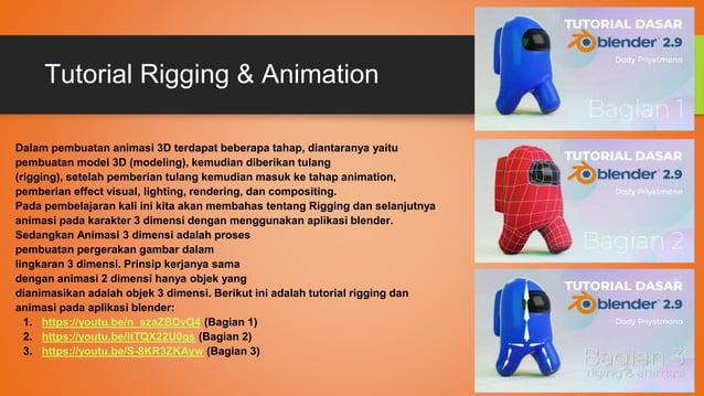 Materi ajar modul aplikasi blender 2d dan 3D | PPTX