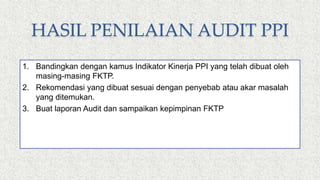 materi monitoring dan evaluasi ppi furi tahun 2024 | PPTX