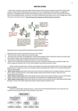 Materi motor listrik dc 1 | DOCX