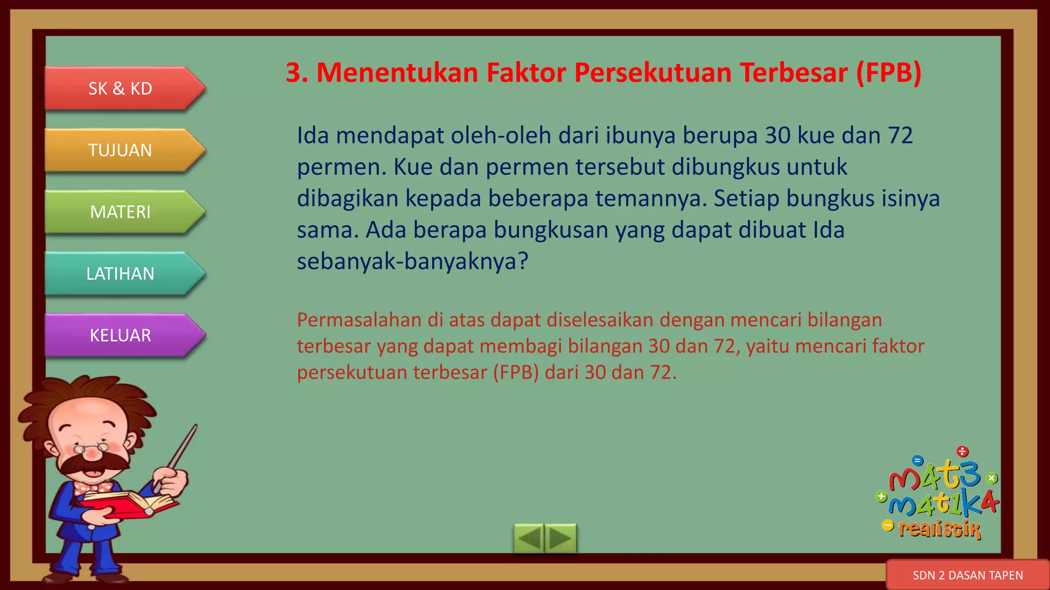 Materi mtk kelas 5 sd fpb kpk | PPTX