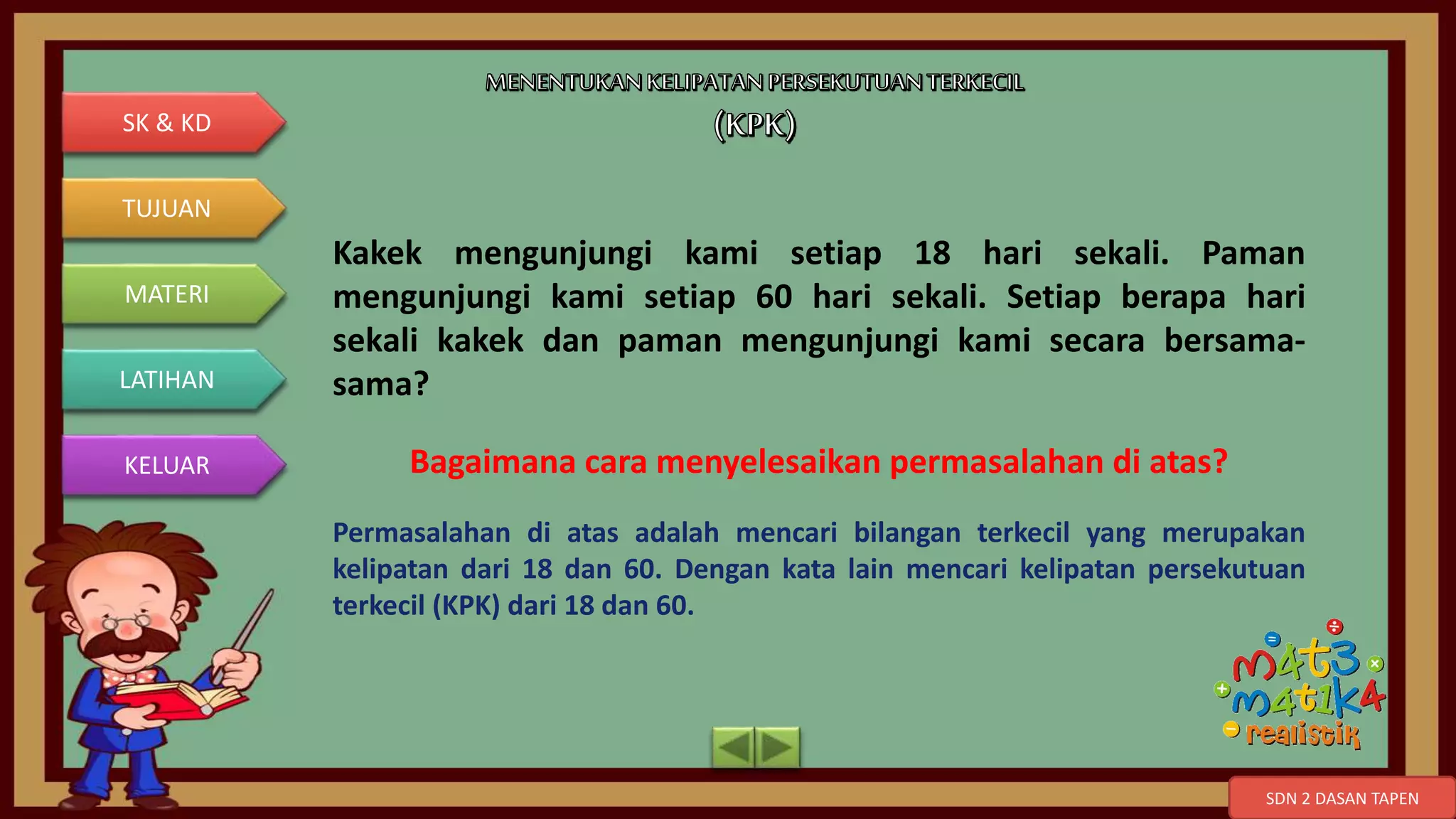 Materi mtk kelas 5 sd fpb kpk | PPTX
