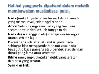 Materi musikalisasi puisi power point | PPTX