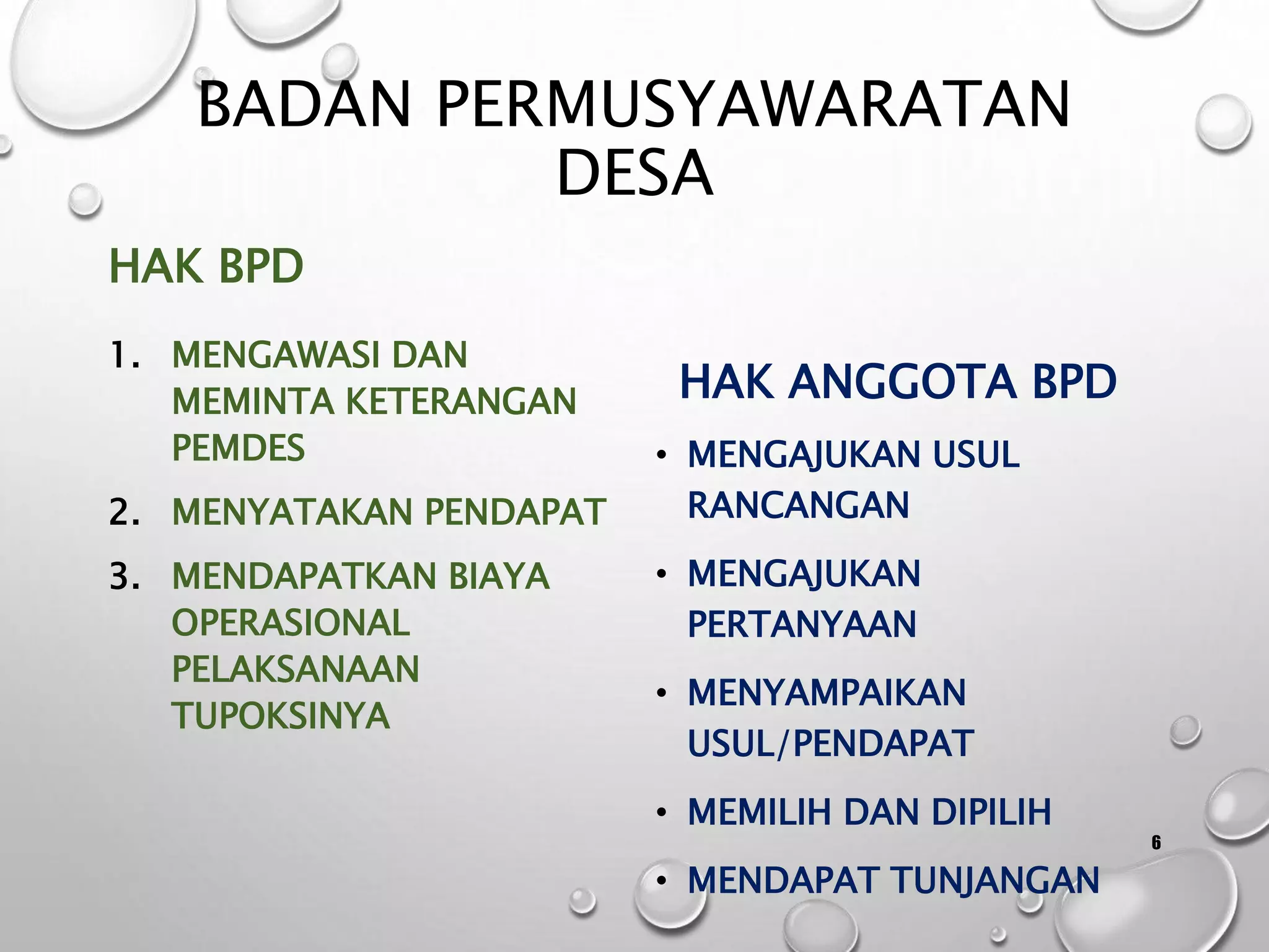 Materi musyawarah desa, teknik persidangan, dan tata tertib bpd | PPTX
