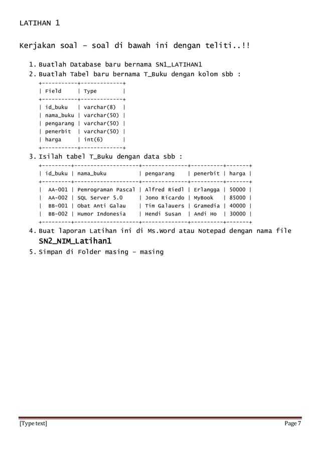 Materi my sql part 1 | PDF