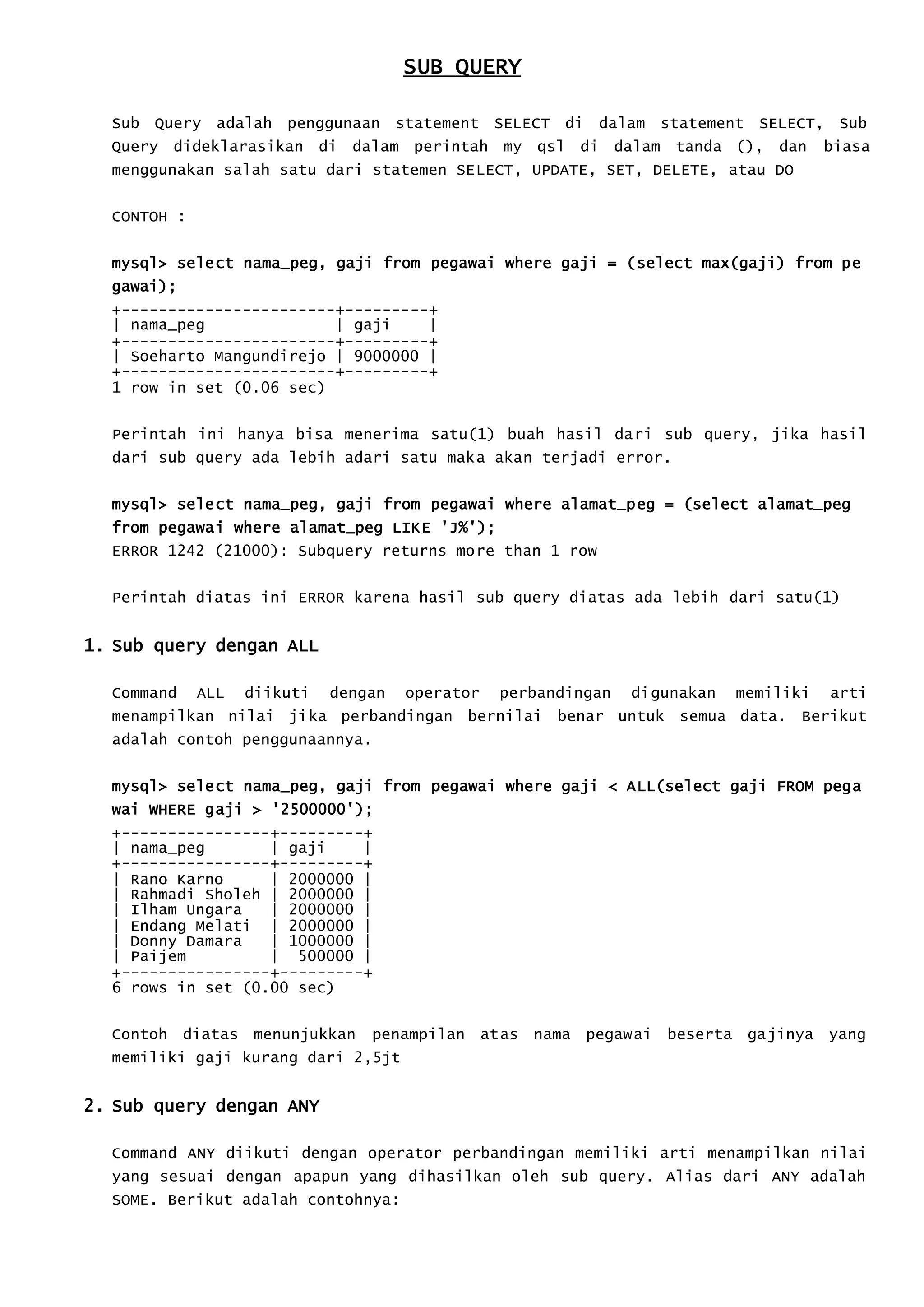 Materi my sql part 3 | DOCX