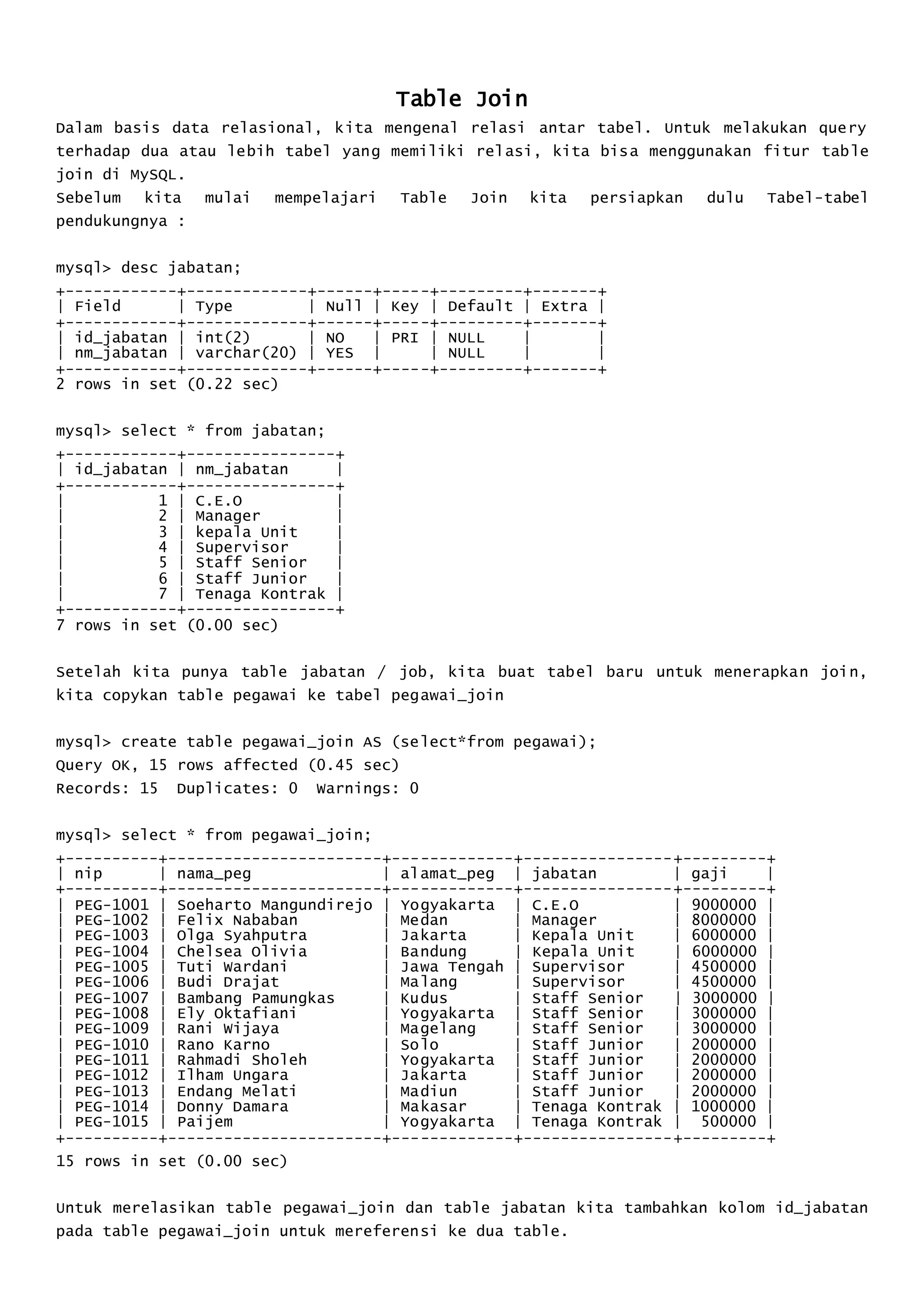Materi my sql part 3 | DOCX