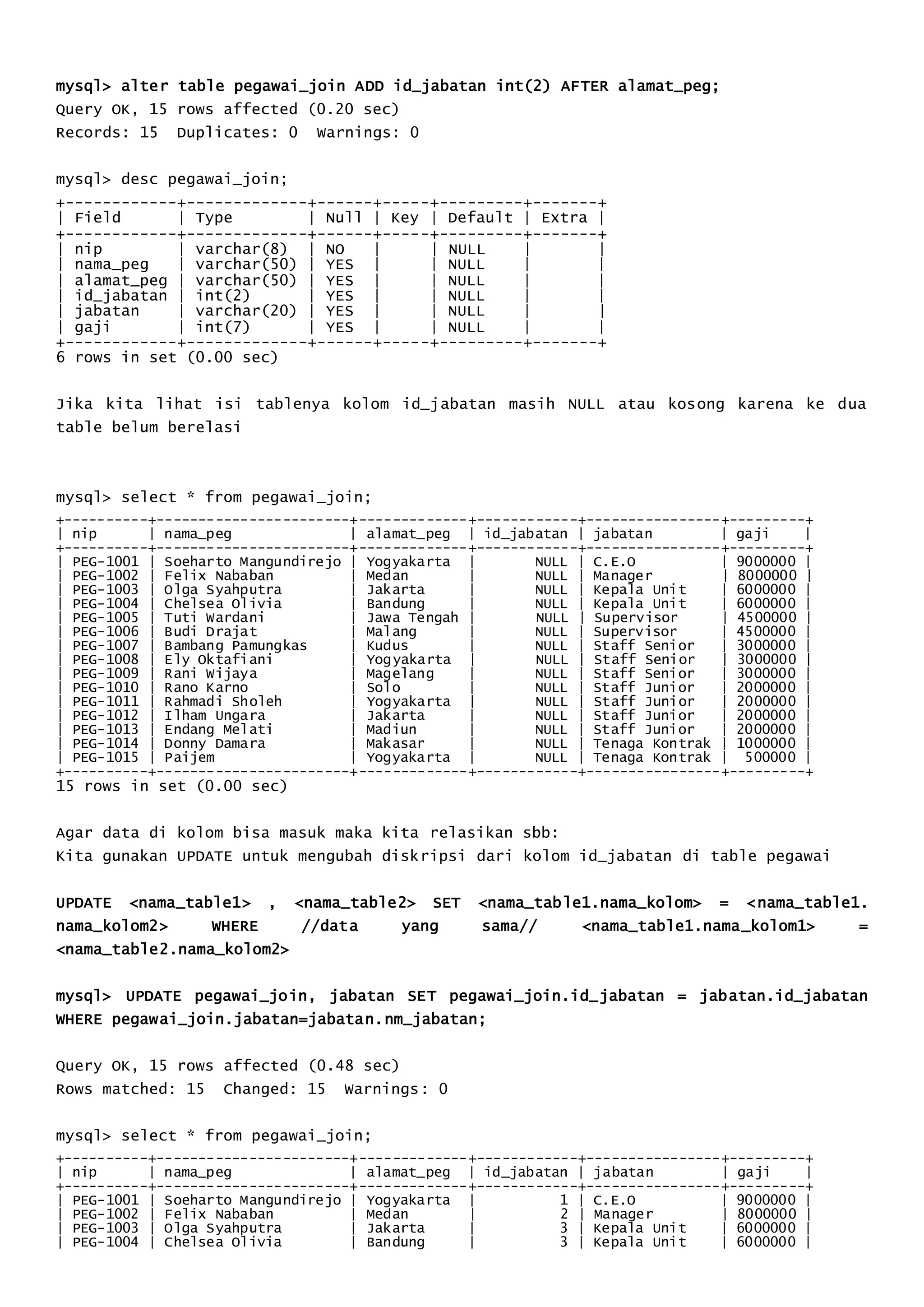 Materi my sql part 3 | DOCX