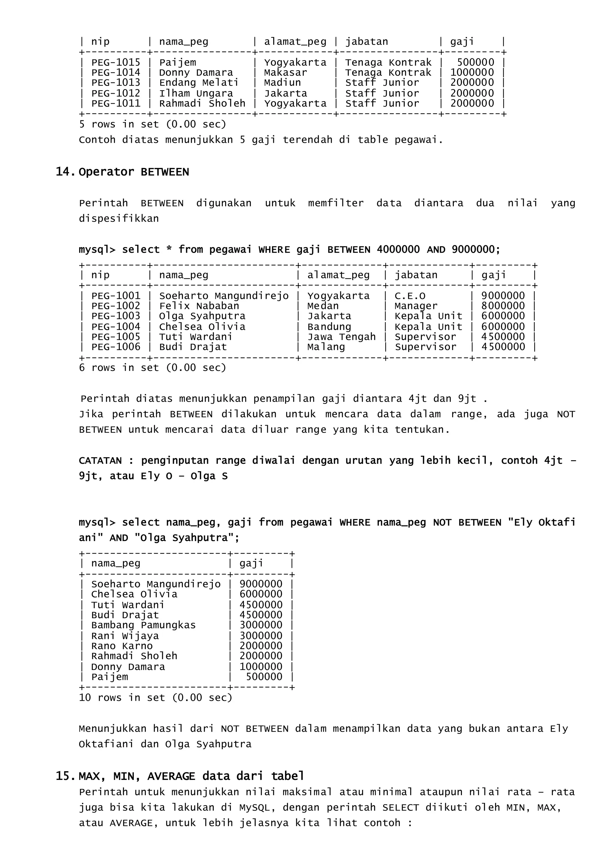 Materi my sql part 3 | DOCX