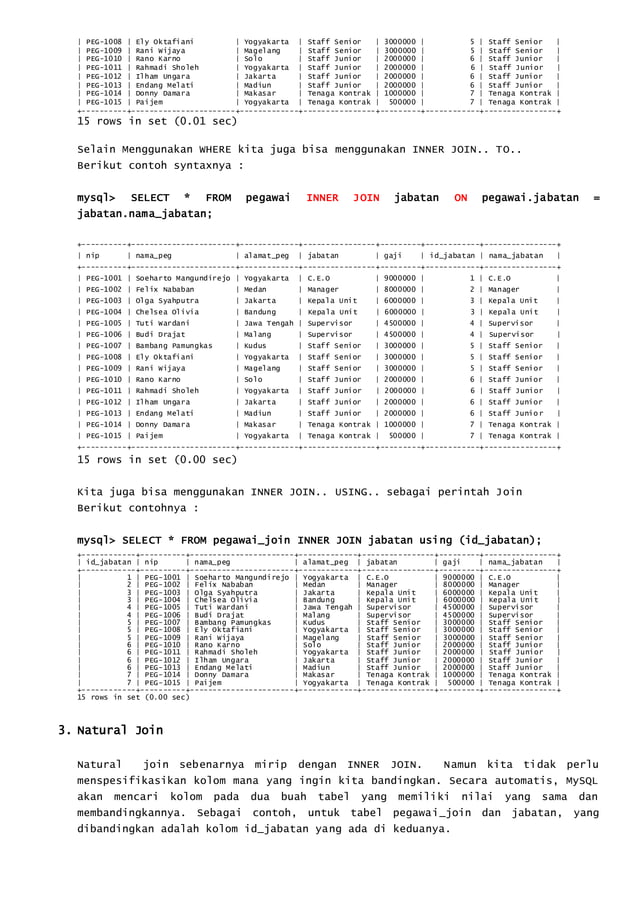 Materi my sql part 3 | DOCX