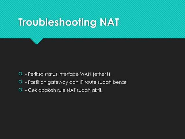 Materi NAT pada mikrotik kelas xii tkj 2024/2025 | PPTX