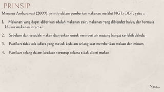 ppt Nasal Gastro Tube (NGT) pada anak dan dewasa | PPTX