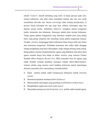 Materi nilai nilai ideologi pancasila dengan gambar | PDF