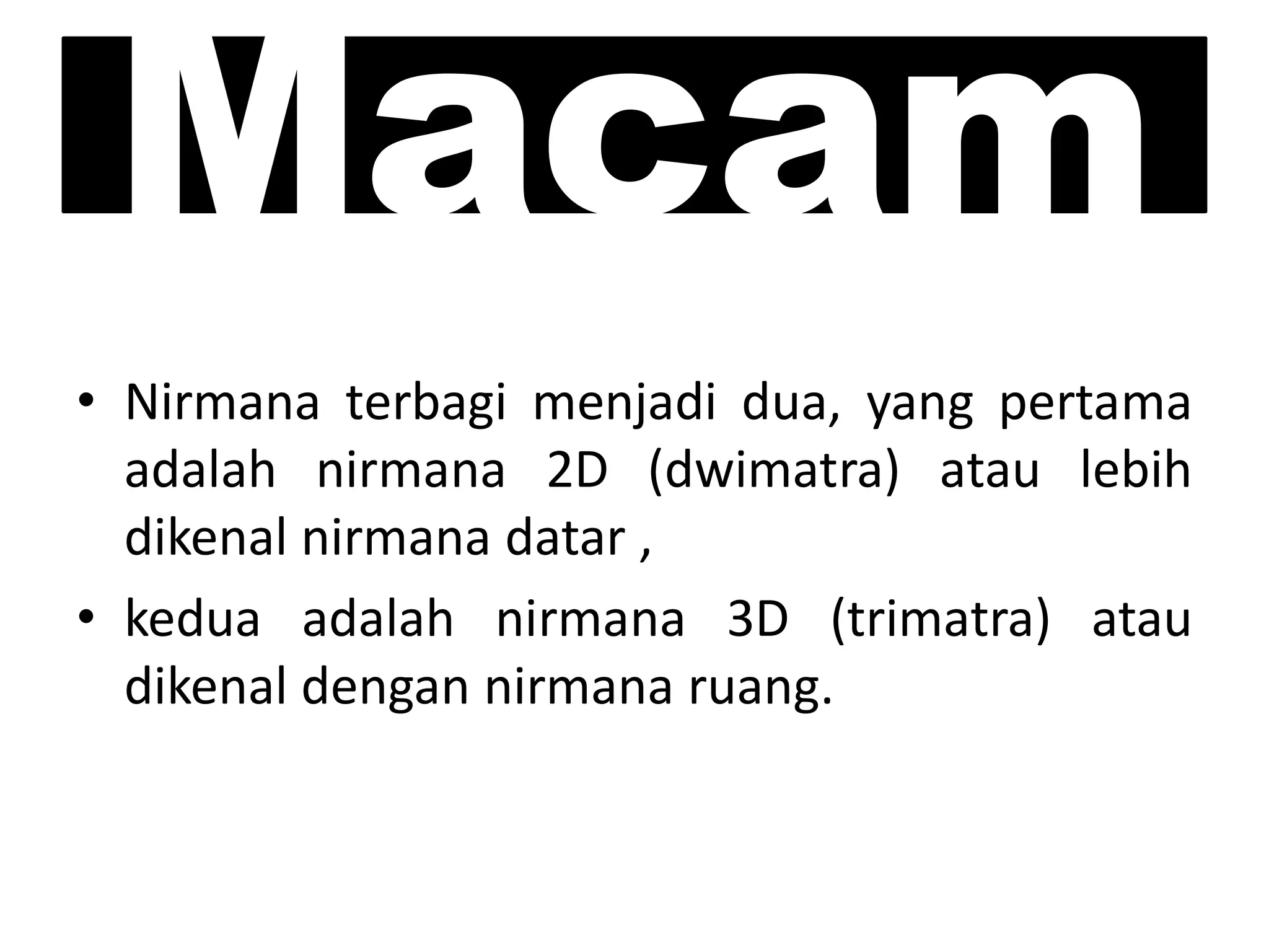 Materi nirmana 2020 dan tugas pertama | PDF