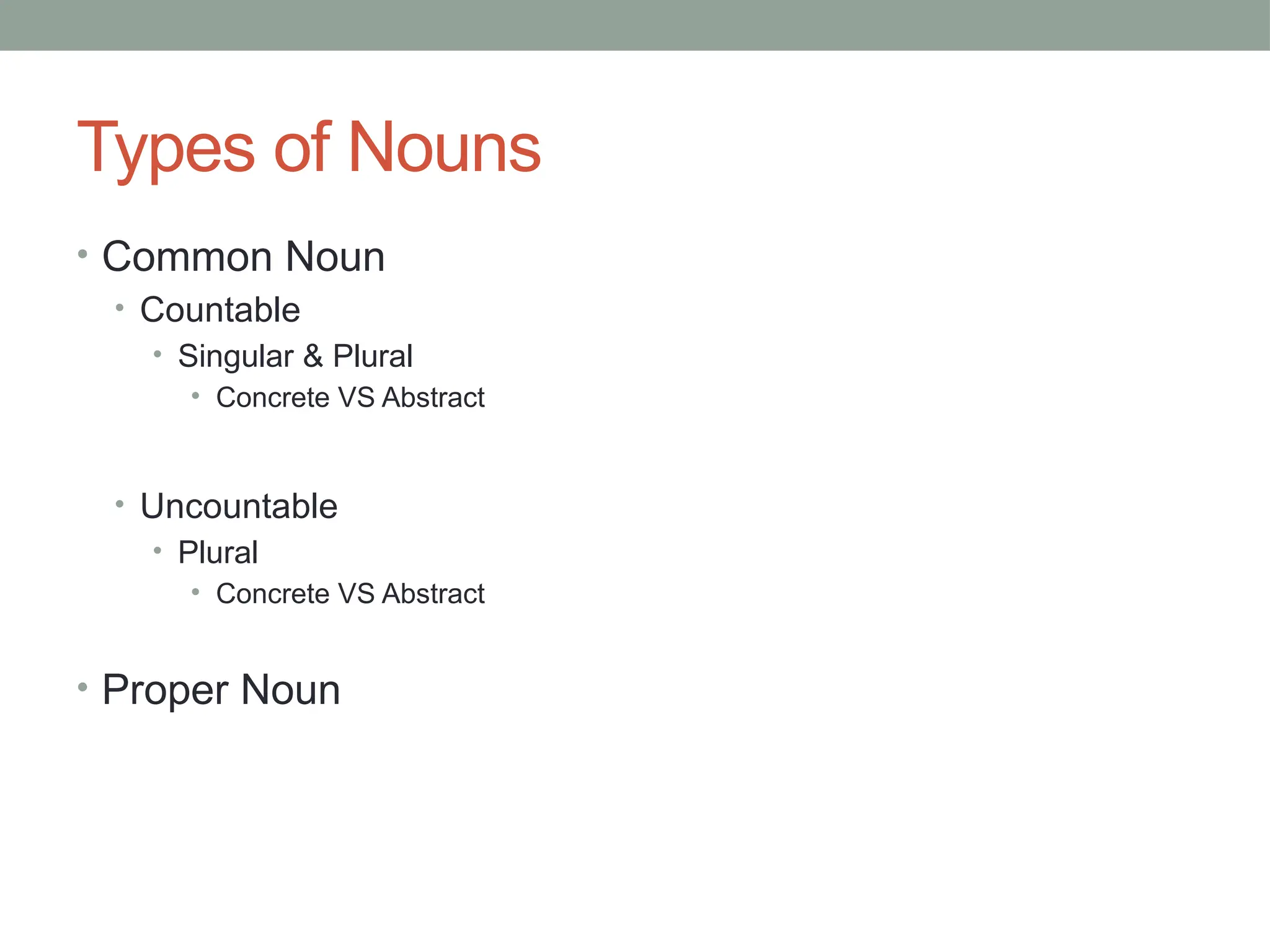 Noun - Common, Proper, Countable, Uncountable, Plural, singular.pptx