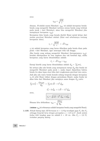 Materi olimpiade fisika Mekanika bagian D | PDF