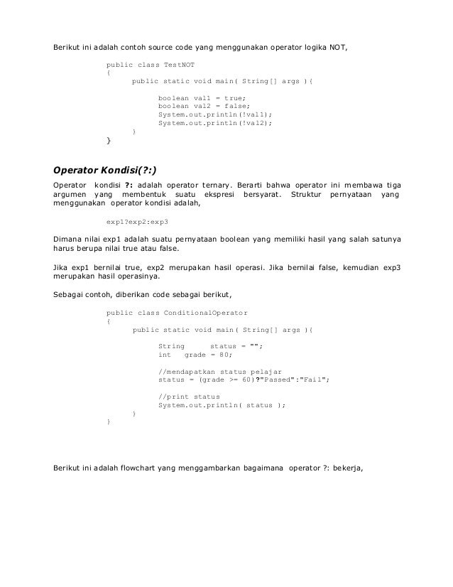Materi operator java