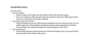 MATERI OSEANOGRAFI TENTANG ARUS LAUTTTTTT | PPTX