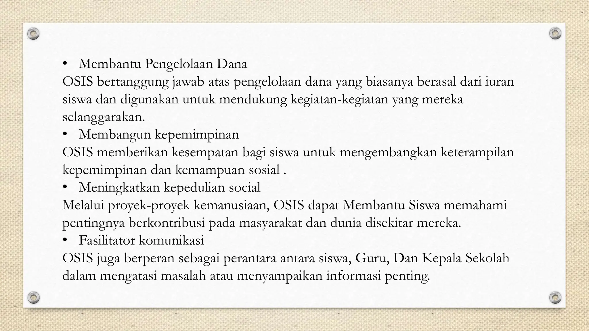 Materi OSIS dalam pendidikan dan kebudayaan | PPTX