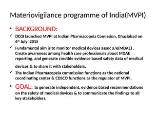The emerging concept of materiovigilance | PPT