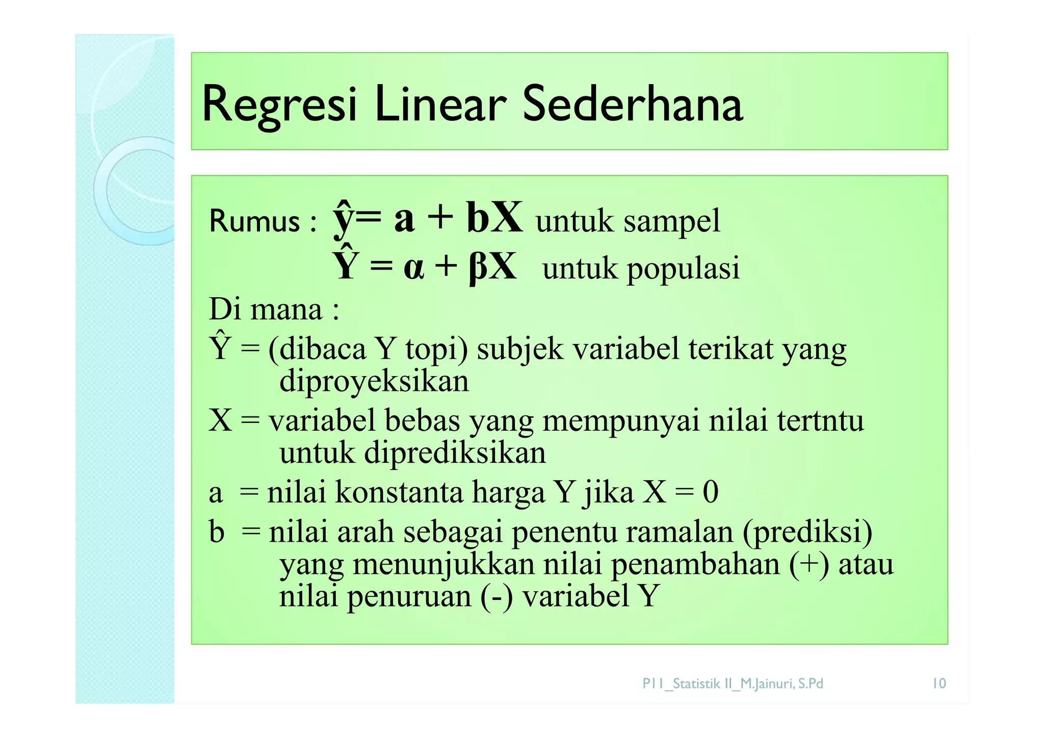 Minggu 10_Teknik Analisis Regresi | PDF