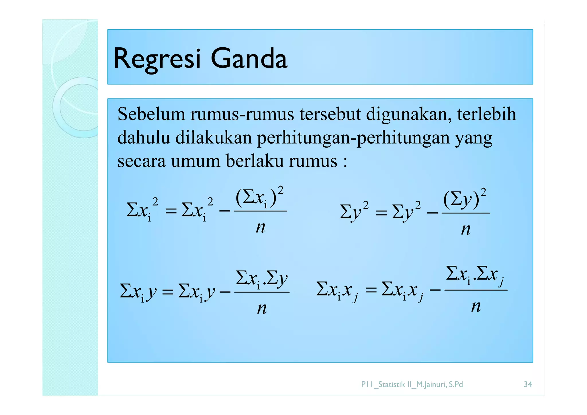 Minggu 10_Teknik Analisis Regresi | PDF
