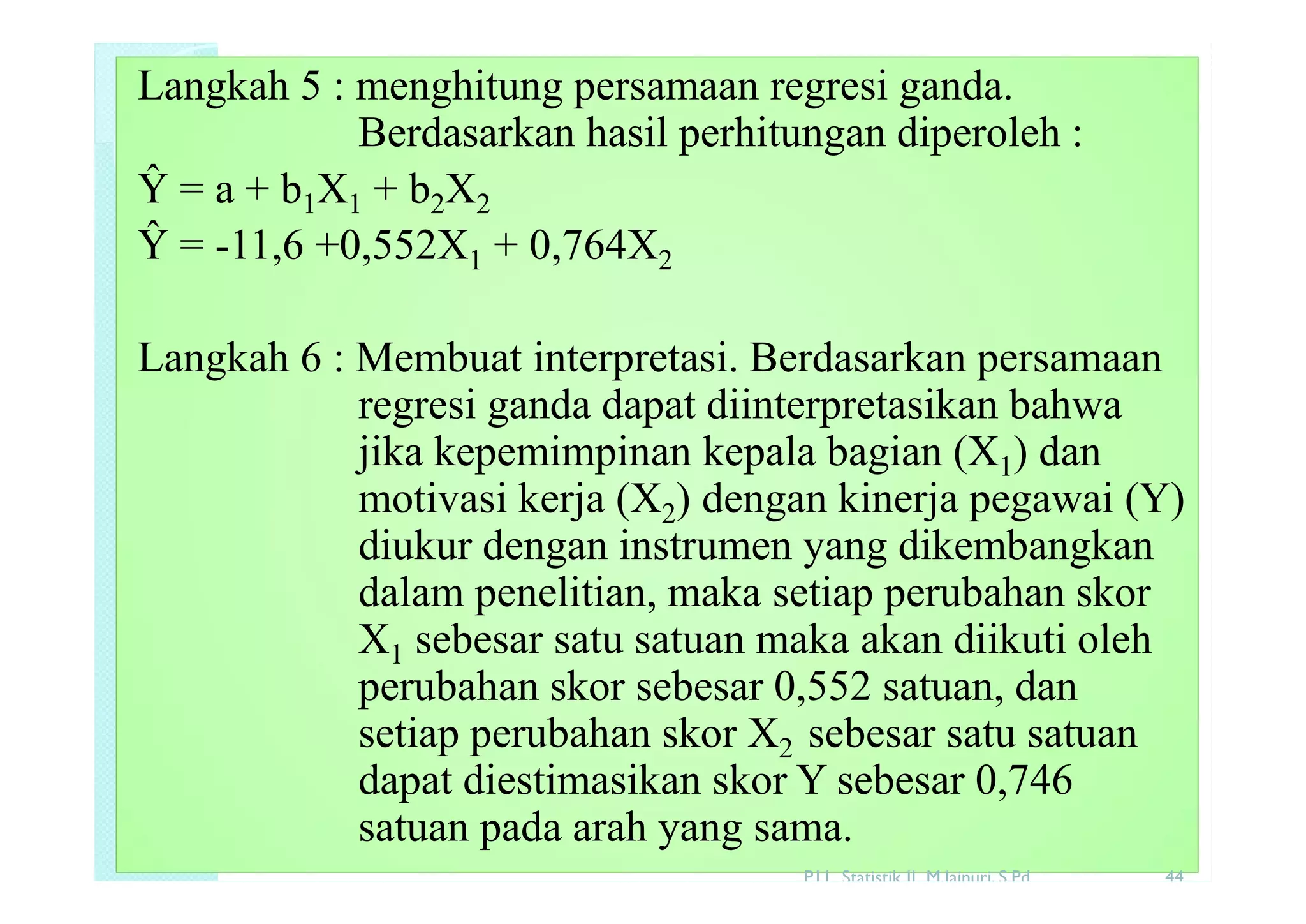 Minggu 10_Teknik Analisis Regresi | PDF
