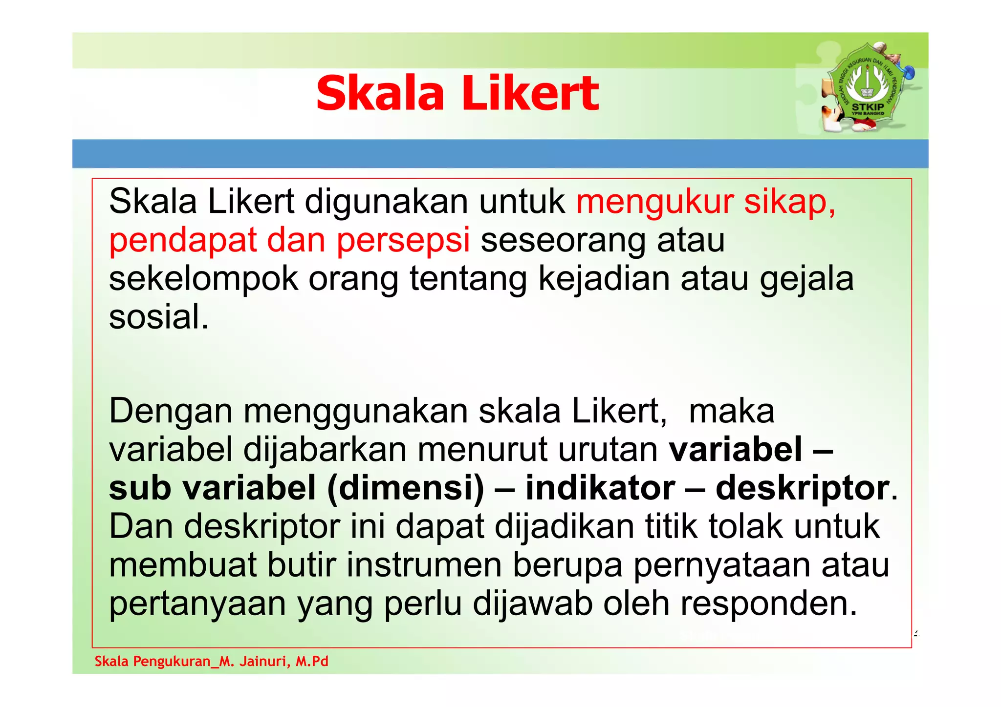 skala pengukuran | PDF