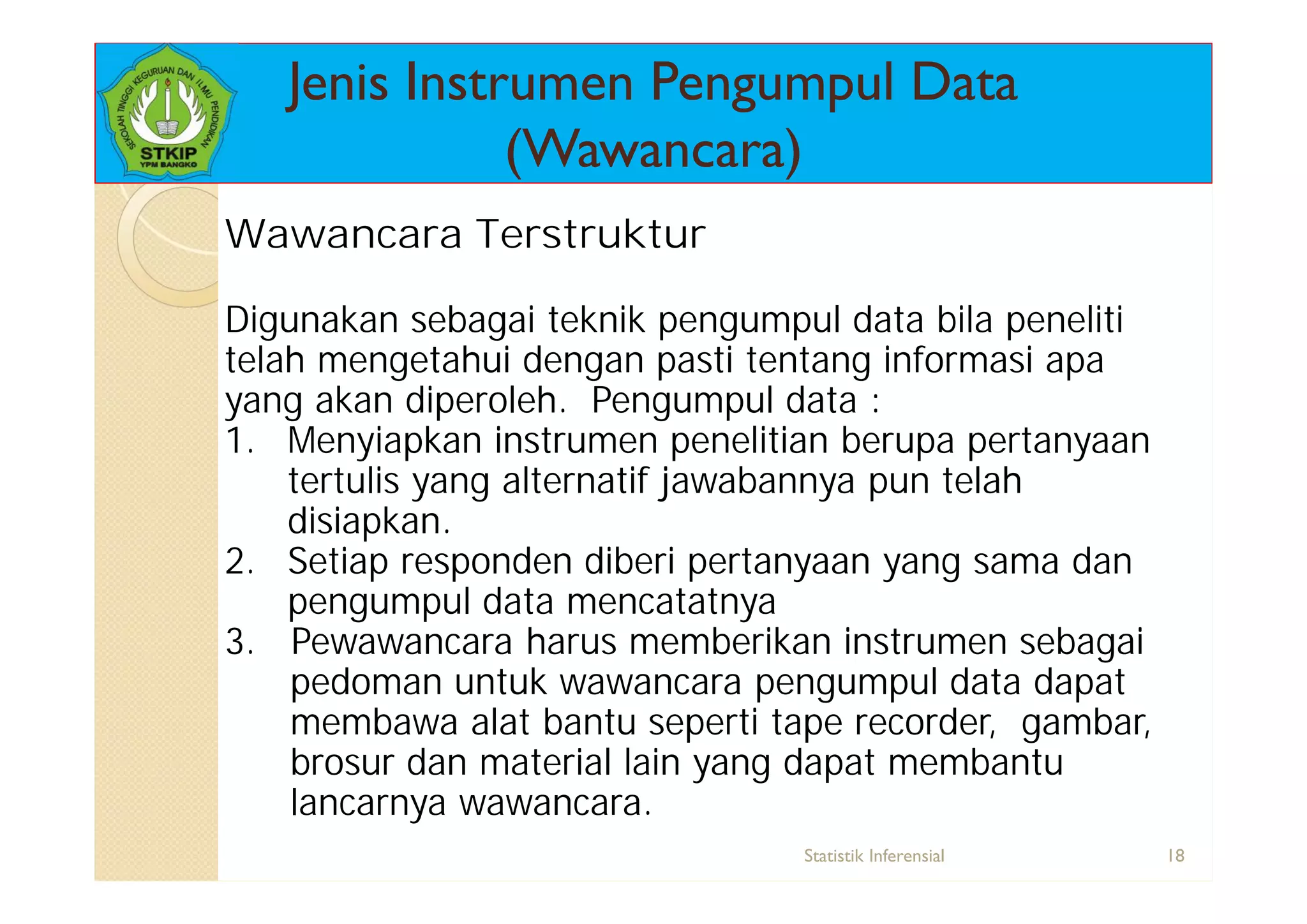 Minggu 6_Instrumen Pengumpul Data | PDF