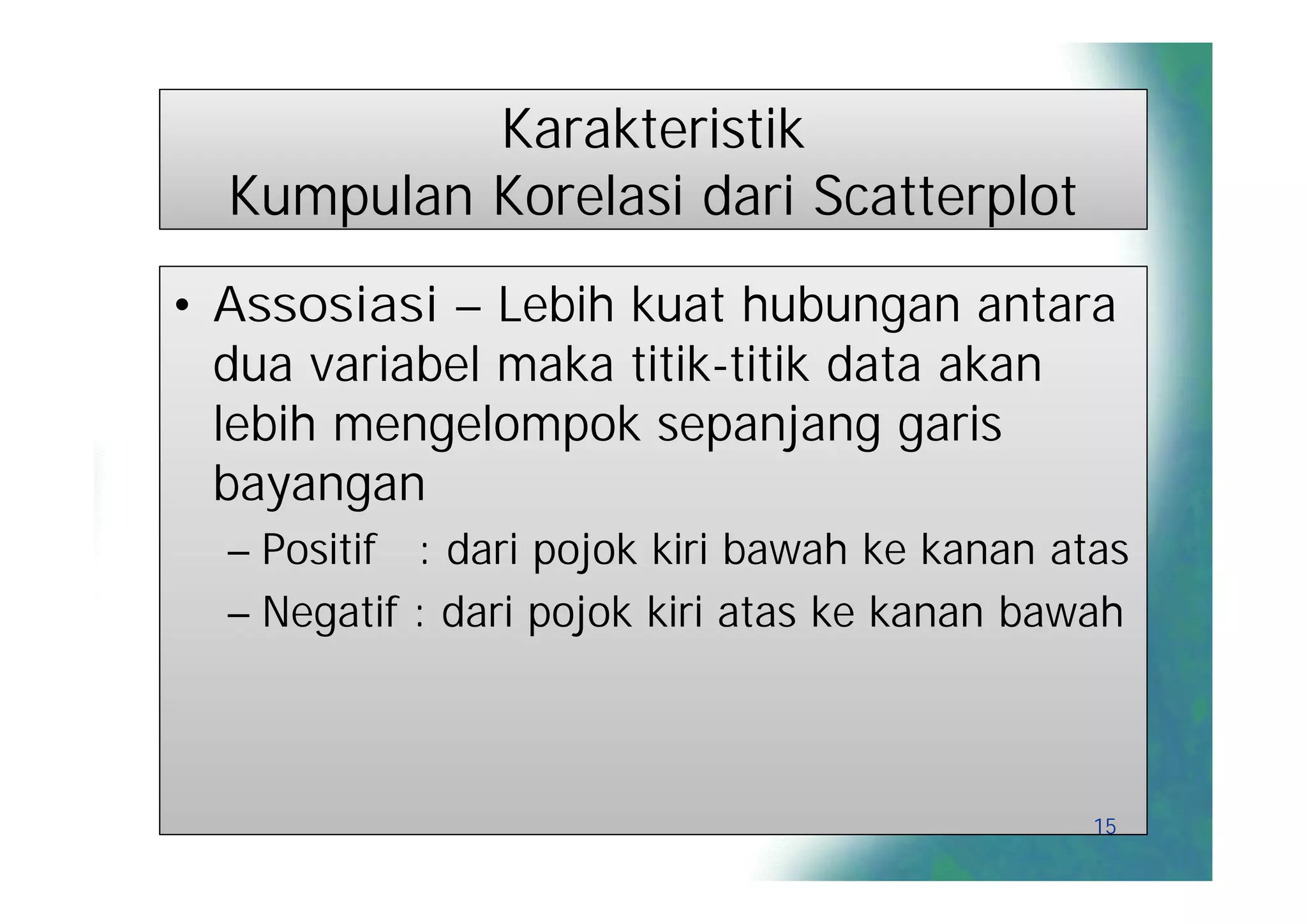 Minggu 9_Teknik Analisis Korelasi | PDF