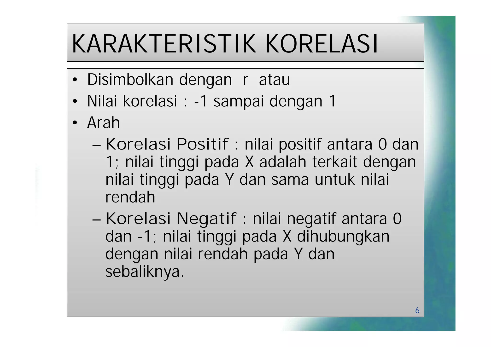 Minggu 9_Teknik Analisis Korelasi | PDF