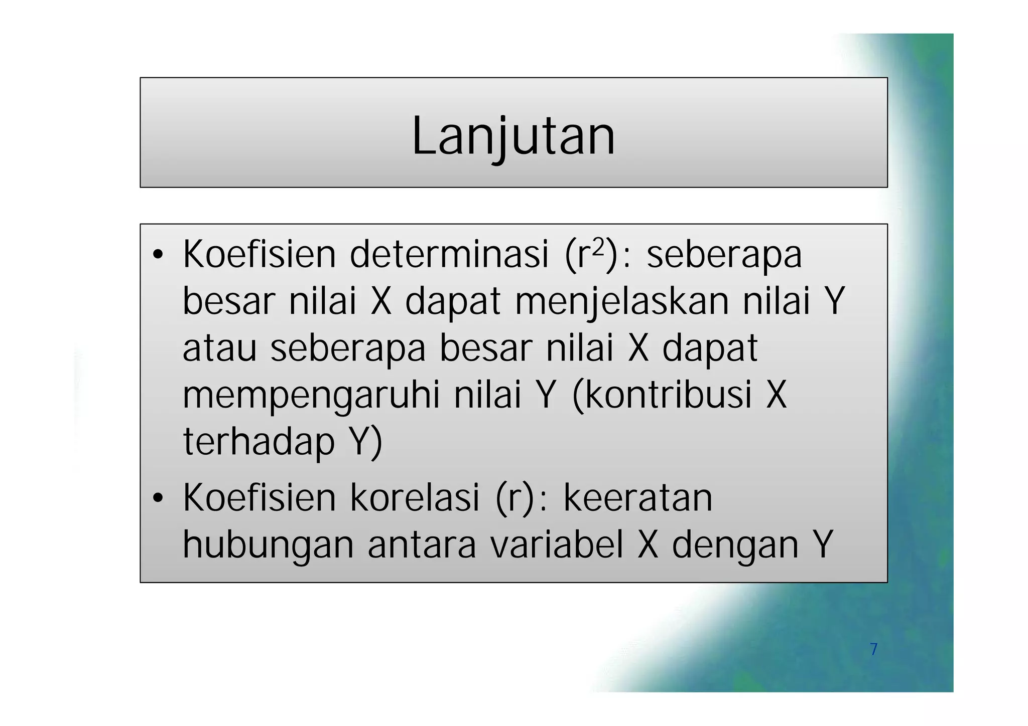 Minggu 9_Teknik Analisis Korelasi | PDF