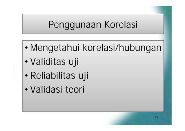 Minggu 9_Teknik Analisis Korelasi | PDF