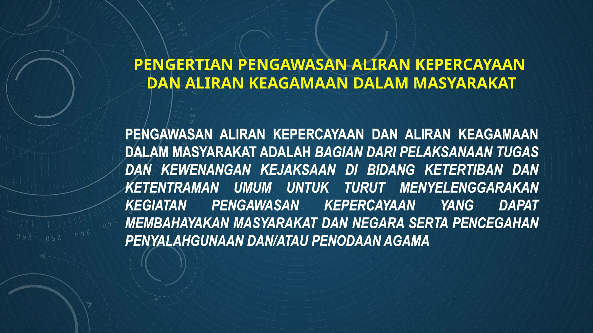 Materi Pengawasan Aliran Kepercayaan (PAKEM) | PPTX
