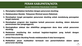 Rencana Aksi Percepatan Penurunan Stunting | PPTX