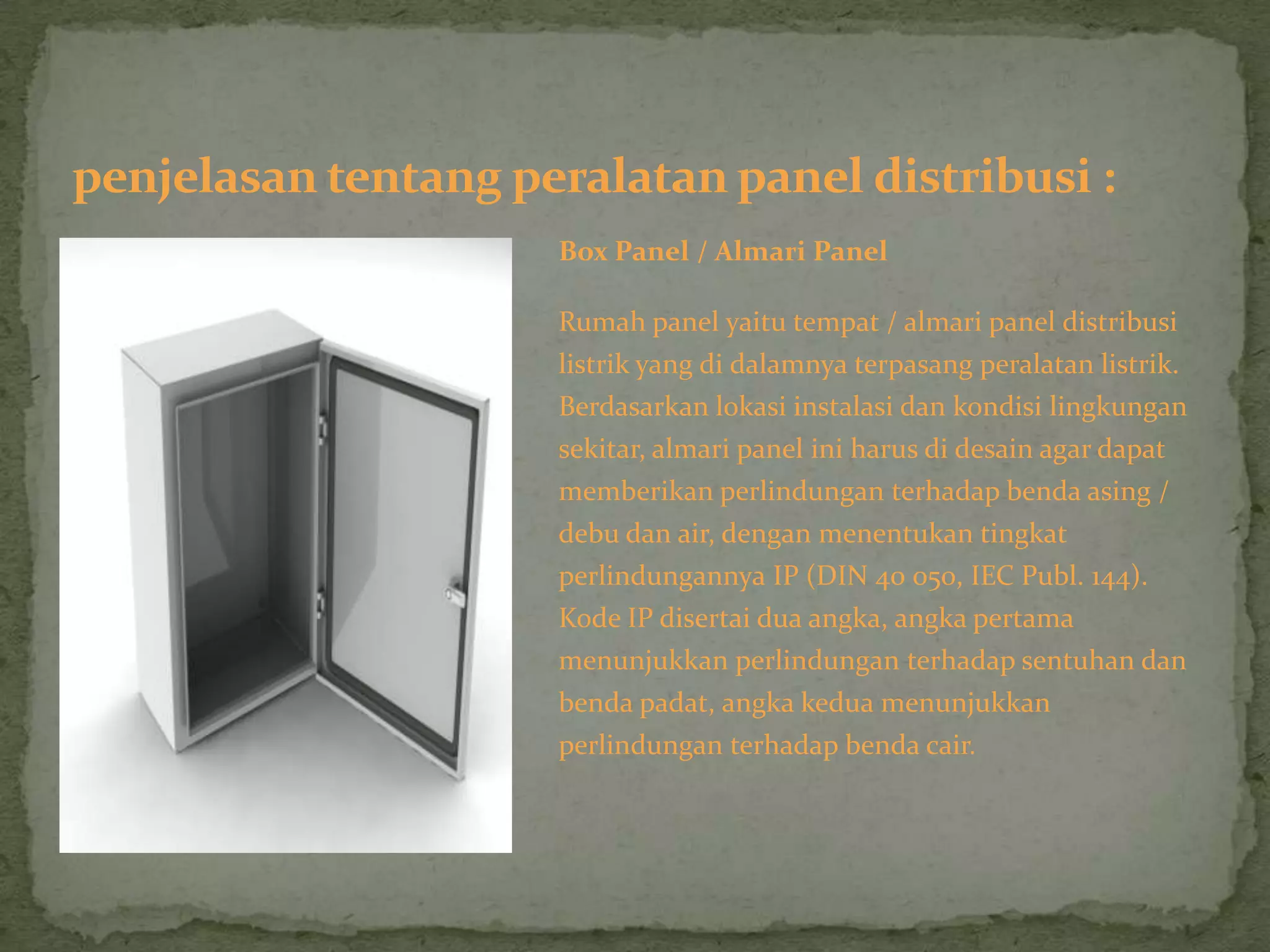 Materi panel distribusi oleh jegger | PPTX