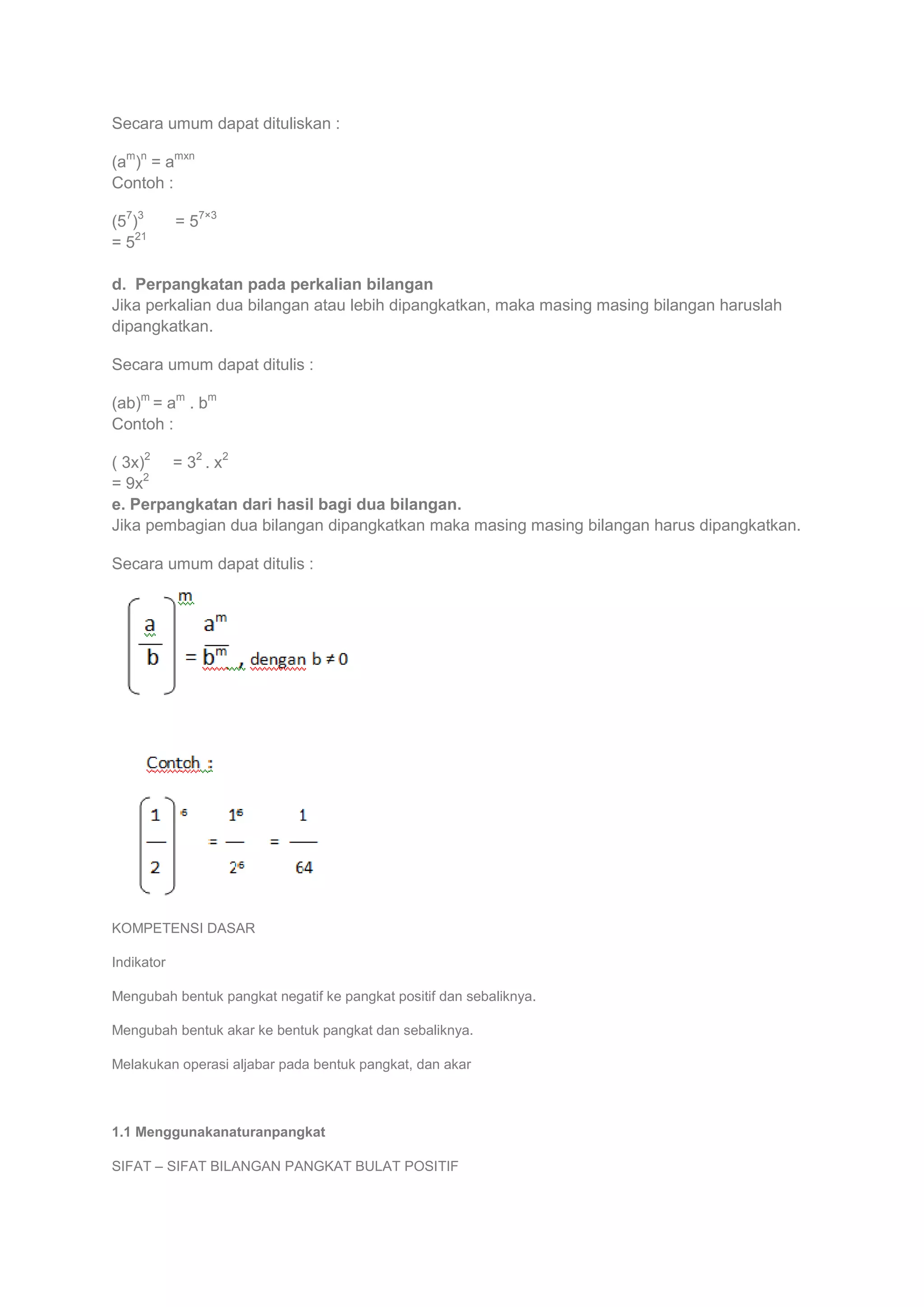 Materi pangkat | PDF