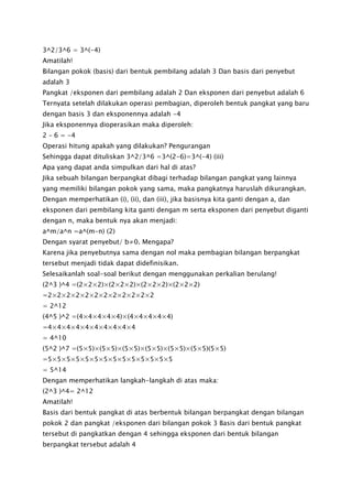 Materi pangkat | PDF