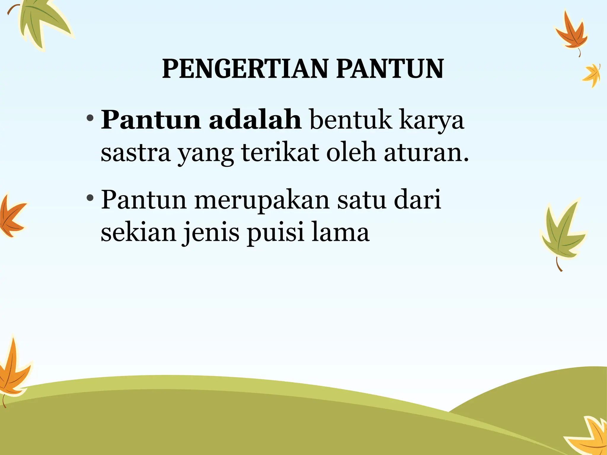 MATERI PANTUN (1).pptxu 6c pgsd universitas | PPT
