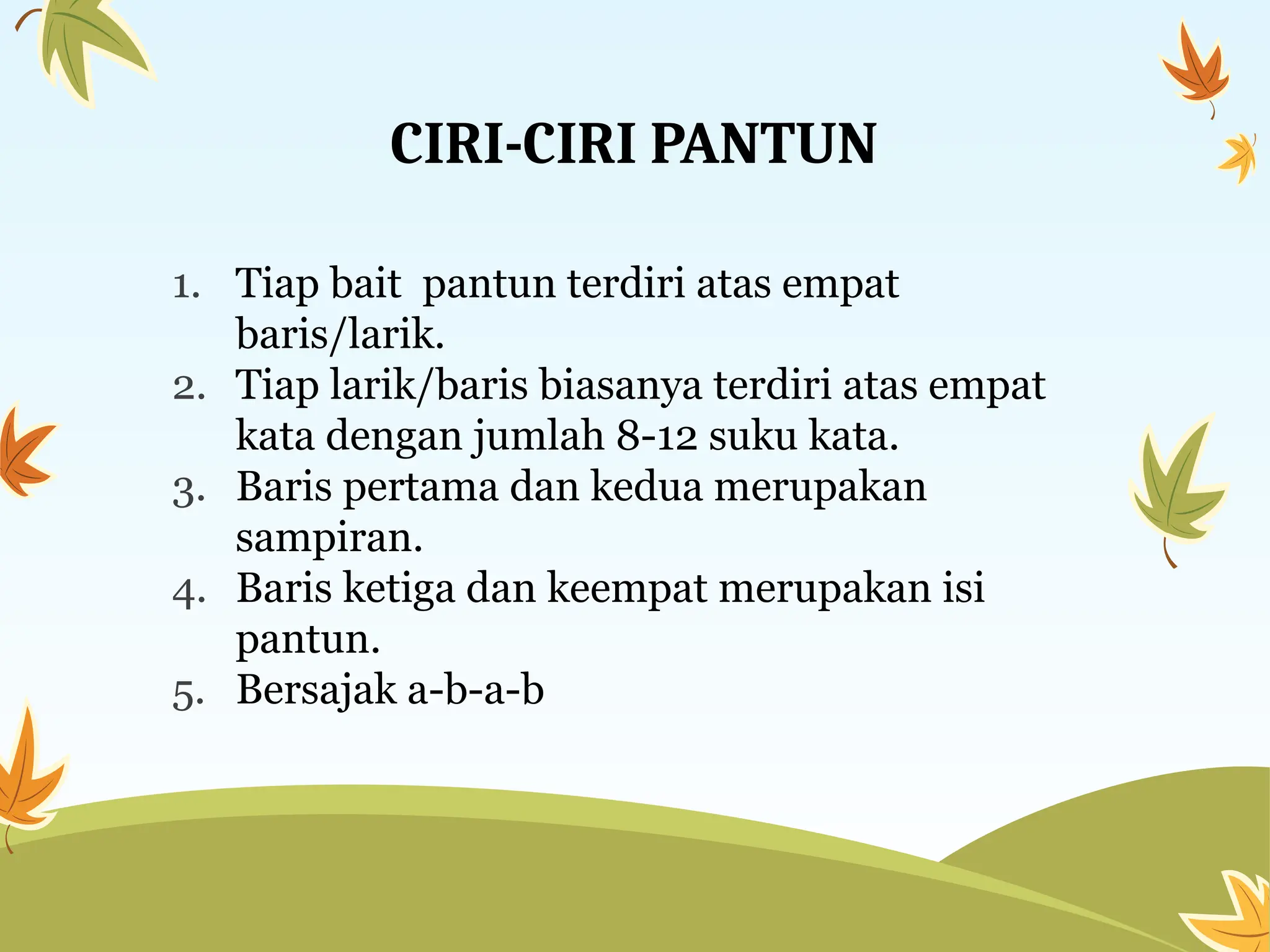 MATERI PANTUN (1).pptxu 6c pgsd universitas | PPTX