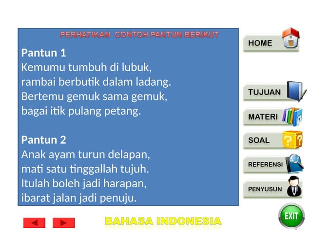 MATERI PANTUN KELAS 7 SMP. PENDIDIKAN ppt | PPT