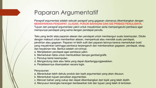 Materi Paparan Deskriptif, Naratif, Argumentatif, atau Persuasif ...