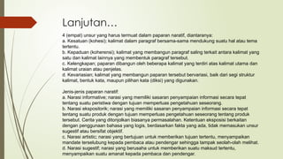 Materi Paparan Deskriptif, Naratif, Argumentatif, atau Persuasif ...