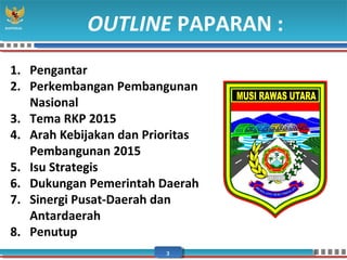 Materi paparan musrenbang dari narasumber bappenas | PPT