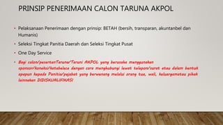 Sistem Penerimaan Calon Taruna AKPOL | PPTX