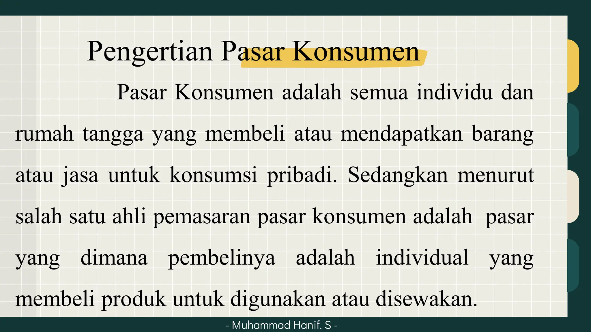 Materi Pasar Konsumen Manajemen Pemasaran | PPT